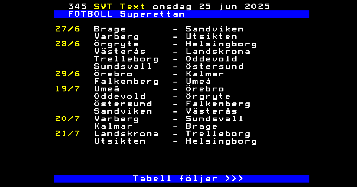 345 - FOTBOLL Superettan